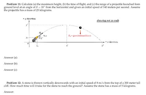 Solved Problem 11 Calculate A The Maximum Height B The Chegg Com