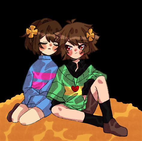 I Drew Frisk And Chara D Rundertale