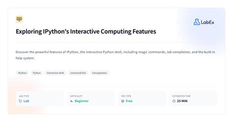 ipython 탐구 대화형 python 셸 labex