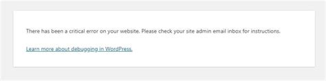 How To Fix The Wordpress Error There Has Been A Critical Error On Your