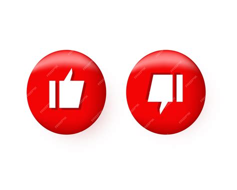Premium Vector 3d Like Dislike Button Icon Vector Isolated On