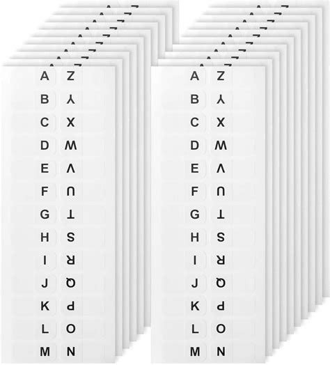 Comnico 520pcs Permanent Small Alphabet Tabs Alphabet A Z Index Tabs Sticky Self