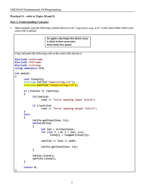 Practical 11 Files Pdf Text File Computer File