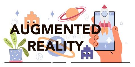 Augmented Reality Typographic Header Ar Software Development Stock