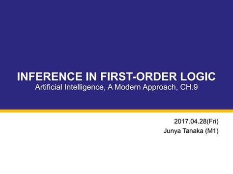 Predicate Logic2artificial Intelligence