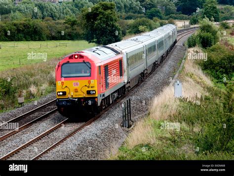 Db Schenker Class 67 Diesel Pulling Chiltern Railways Mainline Train