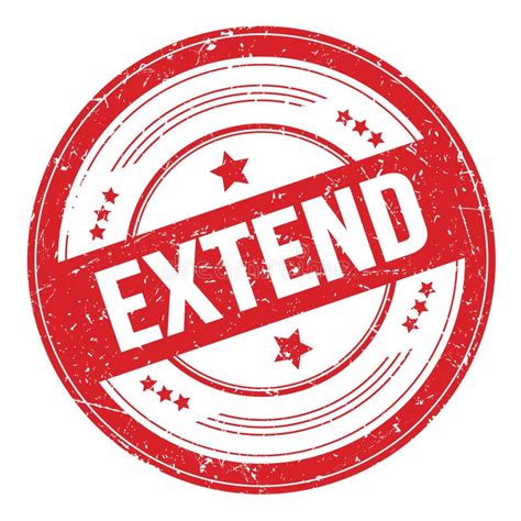 Extend Text On Red Round Grungy Stamp Stock Illustration Illustration