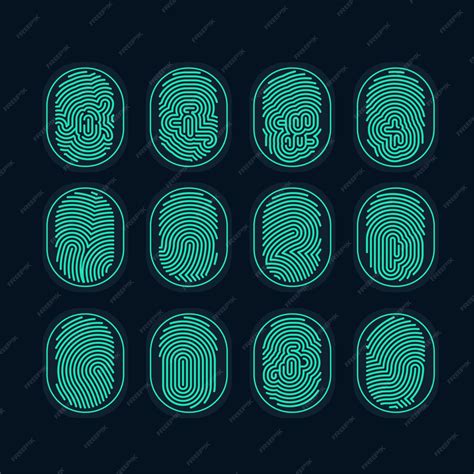 Premium Vector Vector Illustrations Of Security Fingerprint Authentication Finger Identity