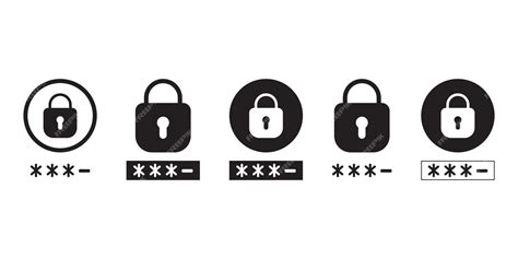 Premium Vector Password Protection Icon Set Security Password Icon Set For App And Web