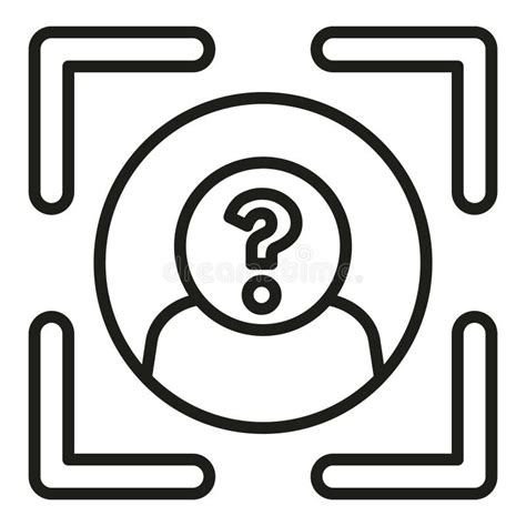 Anonymous User Person Icon Outline Vector Avatar Face Head Stock Illustration Illustration Of