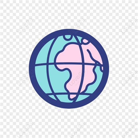 흰색 배경에 둥근 파란색과 분홍색 지구본 벡터 스케치 욱스 Png 일러스트 무료 다운로드 Lovepik