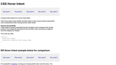 Css Hover Intent