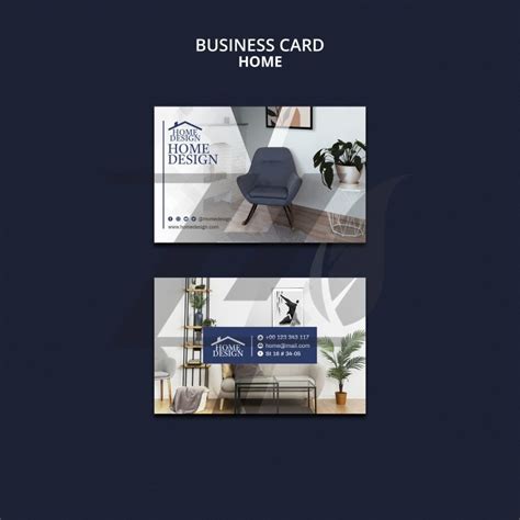 دانلود فایل لایه باز قالب کارت ویزیت طراحی داخلی منزل دانلود رایگان