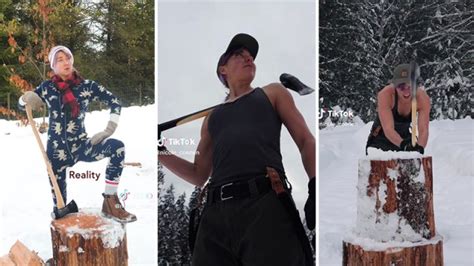 Tiktoks Lesbian Lumberjack Out Chops Captain America