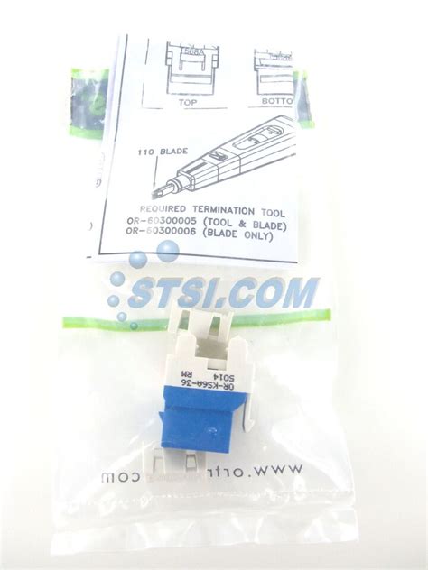 Ortronics Or Ks6a 36 Techchoice 6 Cat6 Keystone Jack Blue ~stsi Ebay
