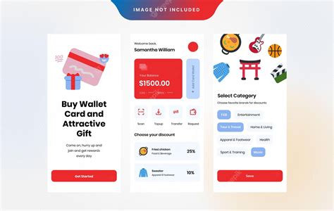premium vector simple wallet ui design template vector
