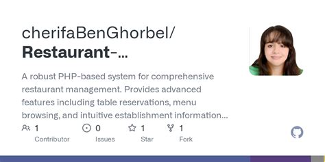 GitHub CherifaBenGhorbel Restaurant Management System PHP Project A Robust PHP Based System