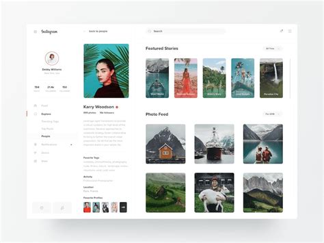Free Profile Page Design SamplesTemplates PSD Sketch For Inspiration