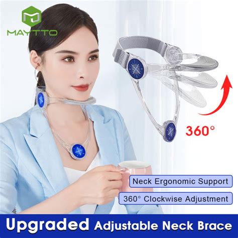 Maytto Adjustable Neck Support Braces Upgraded Ergonomic Support