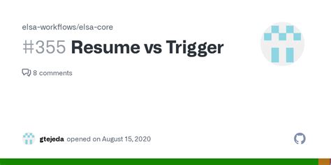 Resume Vs Trigger · Issue 355 · Elsa Workflowselsa Core · Github