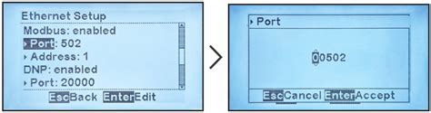 Configuring Modbus Ethernet Parameters EPIC Series Battery Cabinet O SI
