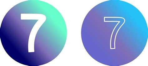 Number Seven Vector Icon 42616721 Vector Art At Vecteezy