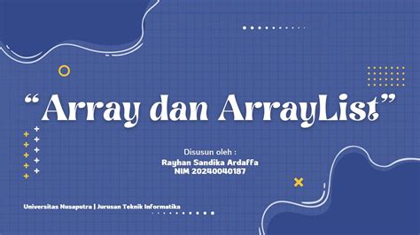 Array Dan Arraylist Pada Java Algoritma Dan Struktur Data Youtube