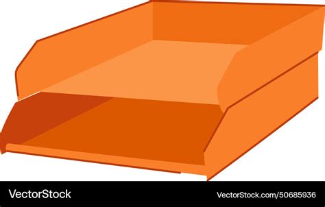 Black Desk Tray Cartoon Royalty Free Vector Vectorstock
