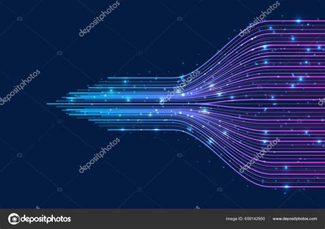 Technology Background Big Data Visualization Concept Stock Vector By