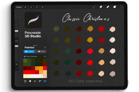 Procreate Christmas Color Palette Graphic By Tizurart · Creative Fabrica