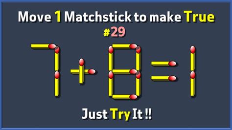 🧩 성냥개비 하나로 참인 등식 만들기 ≠금지 29 ⏰🔍 두뇌 자극 창의력 Up 치매 예방 성냥개비 퍼즐 퀴즈 Youtube