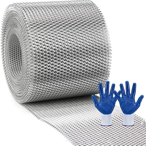 Aoibrloy Aluminum Gutter Guard Roll 5 Inch X 100 Ft Gutter Leaf Guard With Gloves Rain Gutter