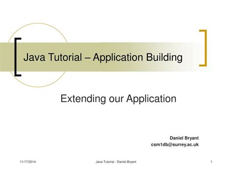 Ppt Java Tutorial Application Building Powerpoint Presentation