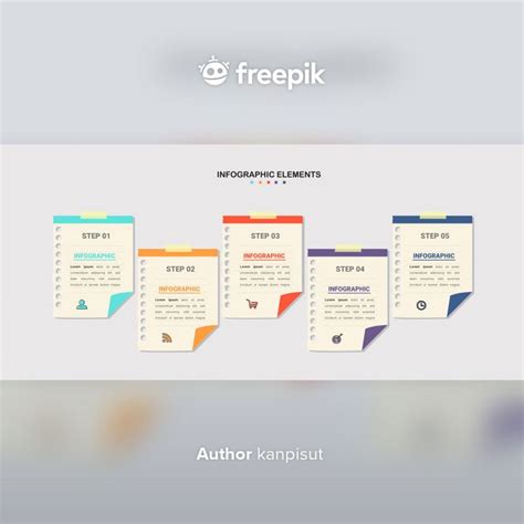 Premium Vector Creative Infographic Five Steps Template