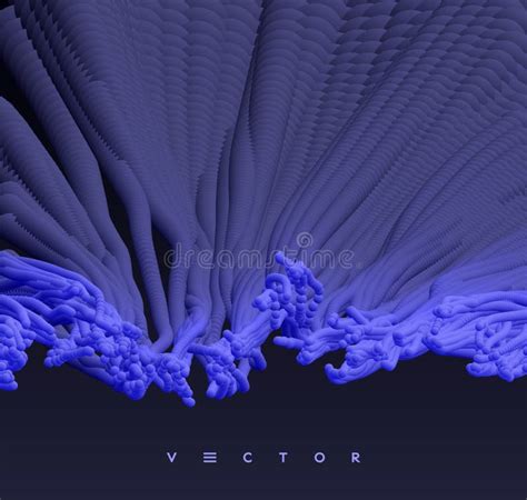 Array With Dynamic Emitted Particles Abstract Background Stock Vector