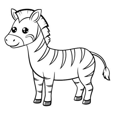 터 귀여운 제브라의 그림 프리미엄 Ai 생성 벡터