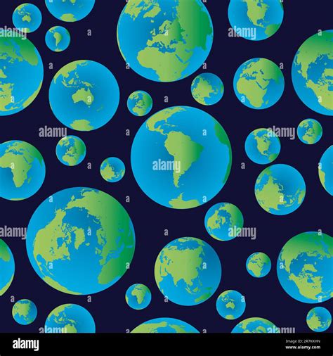 Background Pattern With Planet Earth Stock Vector Image And Art Alamy
