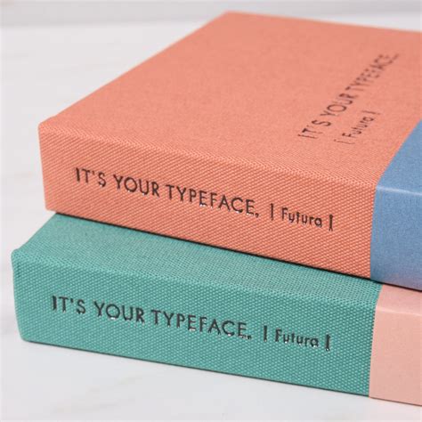 Typeface Notebook A6 Size 365 Page Notebook Futura Letterpress Let Bungu