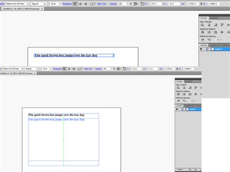 illustrator cs4 text box moves when adjusting bounding box super user
