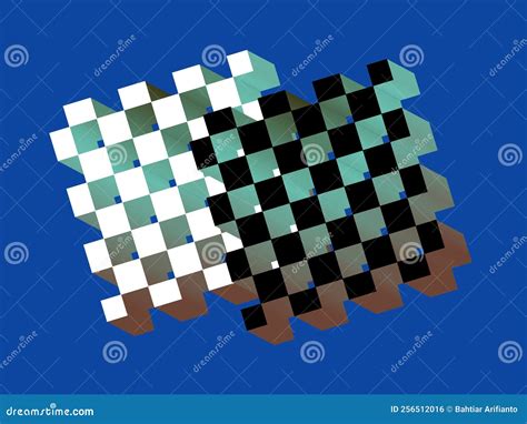 Variation With Colorful Perspective Chessboard Motifs Stock Illustration Illustration Of