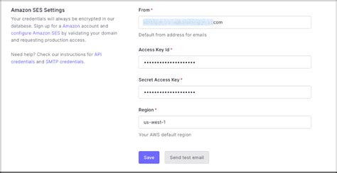 amazon ses configuration for an external smtp provider with auth0 aws