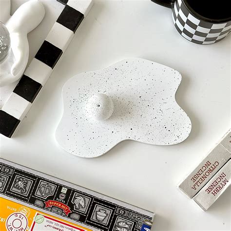 인센스증정 Full Set 웨이브 세라믹 석고트레이원형 인센스스틱 홀더인센스스틱 증정 에이블리