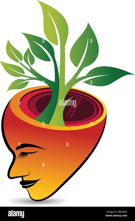 Tree Face Logo Stock Vector Image Art Alamy