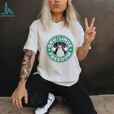 gnu linux freedom green shirt limotees