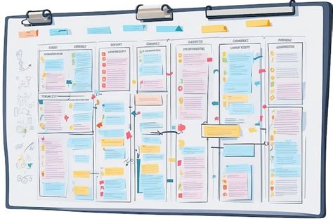 Premium Photo Scrum Board Task List Planning Team Tasks And Collaboration Plan Flowchart