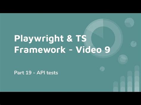 Part 19 API Tests API Tests Using Playwright Framework Structure