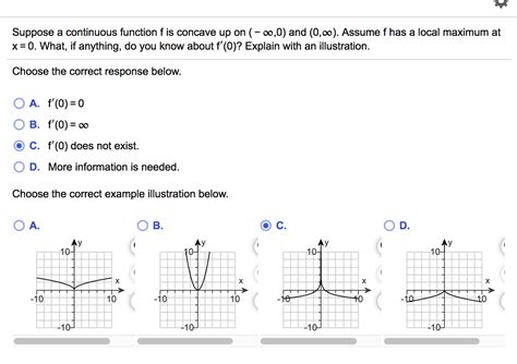 solved suppose a continuous function fis concave up on 00