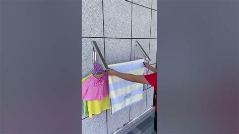 벽에 구멍을 뚫을 필요없음 30kg 하중베란다 창문에 설치하면 빨래를 말릴 수 있고、옷장으로도 활용 가능합니다 Youtube
