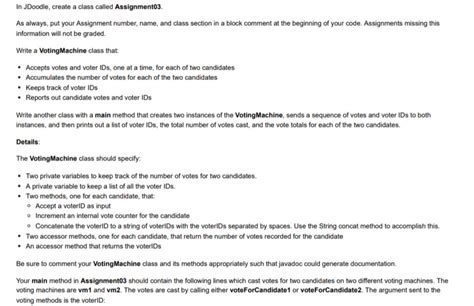 Solved In Jdoodle Create A Class Called Assignm Solutioninn