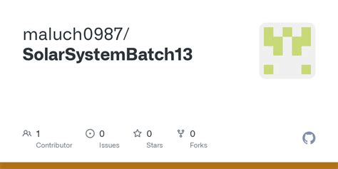 GitHub Maluch SolarSystemBatch